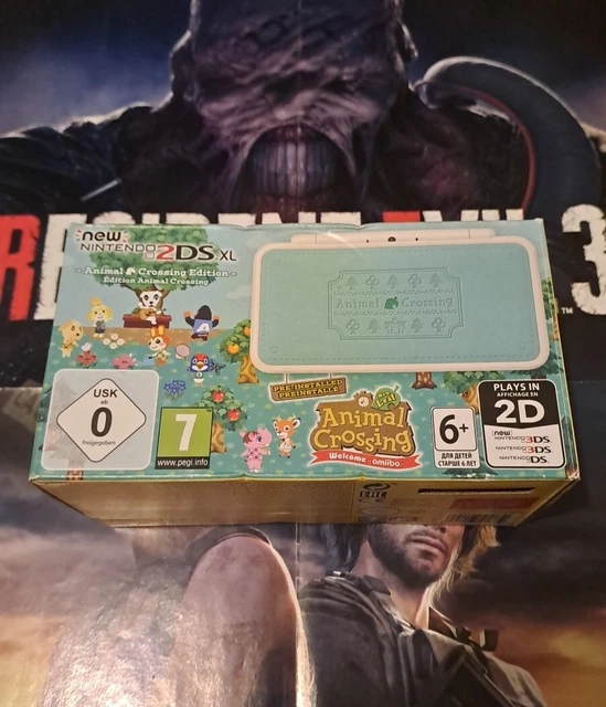 NEW NINTENDO 2DS Xl Animal Crossing New Leaf Bleue+blanche Blue+White ...