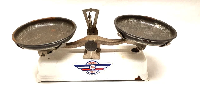ANCIEN JOUET BALANCE 1 kg Jouet Made in France Tôle Vintage EUR 21,41 ...