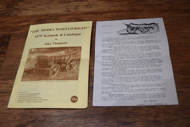 THE MODEL WHEELWRIGHT Horse Drawn Vehicle John Thompson 1979 catalogue ...
