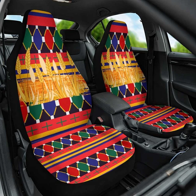 BRAZIL CHRISTMAS CAR Seat Cover With Tropical Santa Tribal Pattern ...