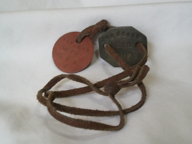 WW2 ORIGINAL ARMY DOG TAGS SOLDIER MILITARY. METH HEAP J. No. 14882415 ...