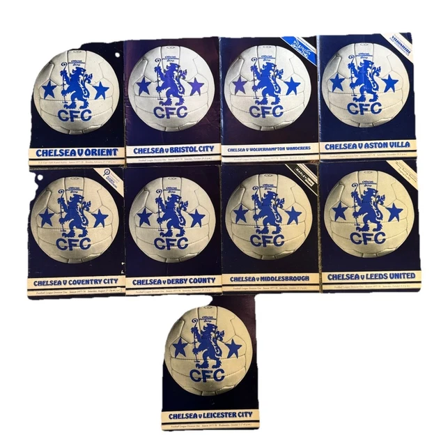 CHELSEA HOME FOOTBALL Programmes 1977/78 Div 1 & FA Cup Job Lot x9 Free ...