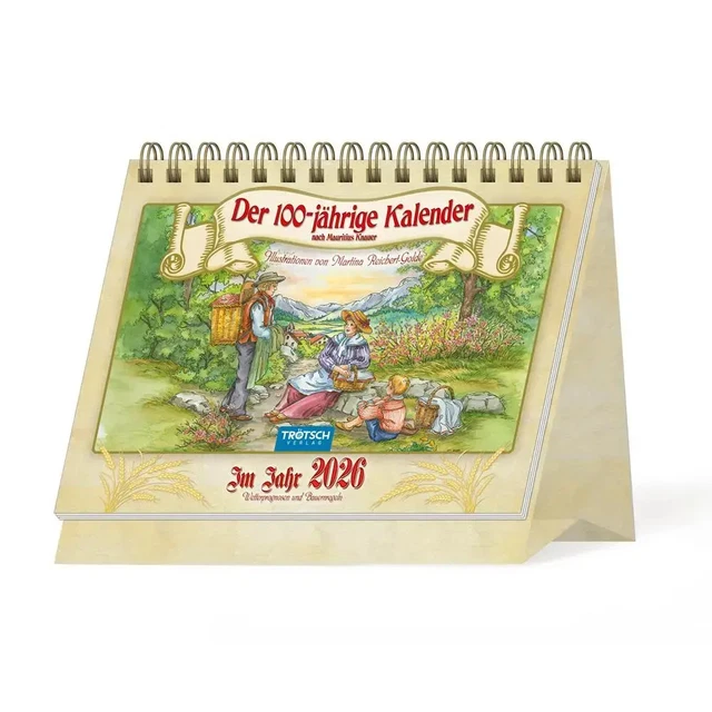TRÖTSCH AUFSTELLKALENDER DER 100-jährige Kalender 2026 KG Kalender XXIV Deutsch EUR 9,49 ...