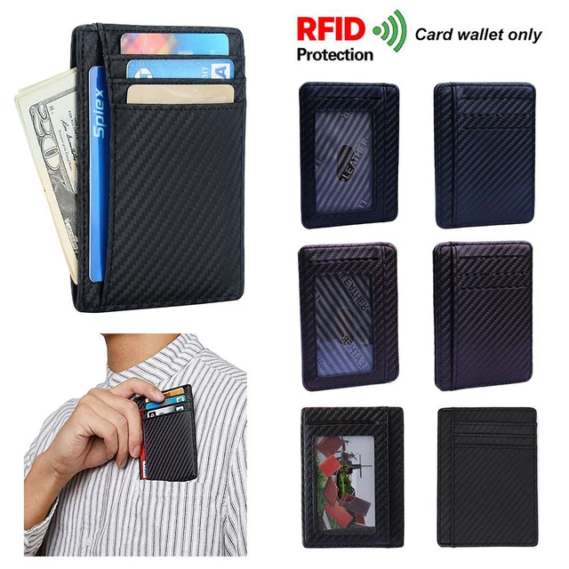 DI CREDITO FIBRA di carbonio Anti -capo Slim Wallet Blocco RFID Clip di ...
