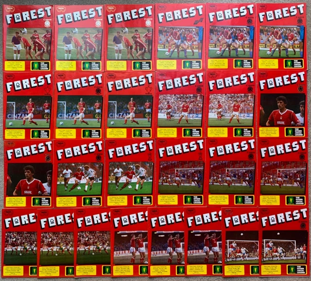 NOTTINGHAM FOREST FC 1984 1985 Complete Season Football Programme ...