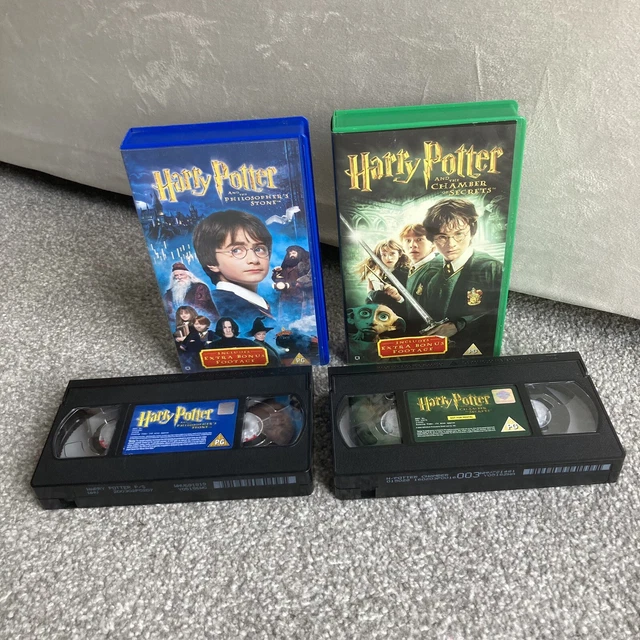 HARRY POTTER VHS Philosophers Stone Chamber Of Secrets x2 Bundle 1&2 ...