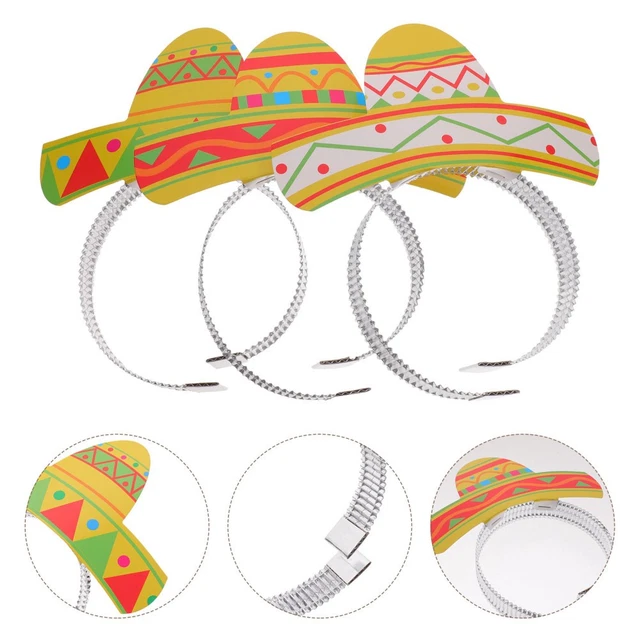 PARTY SUPPLIES CINCO De Mayo Mexican Hat Fiesta Headbands Hairband $18. ...