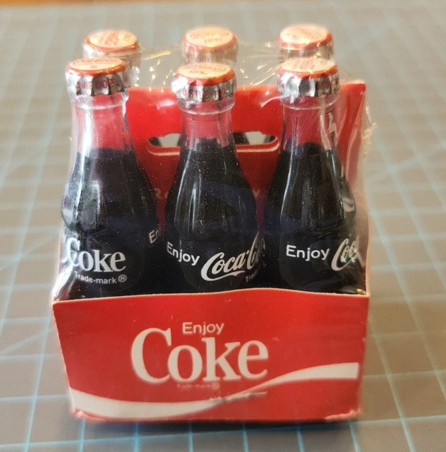 VTG ENJOY COCA-COLA Coke 6 pk Carton Mini Cardboard Advertising Display ...