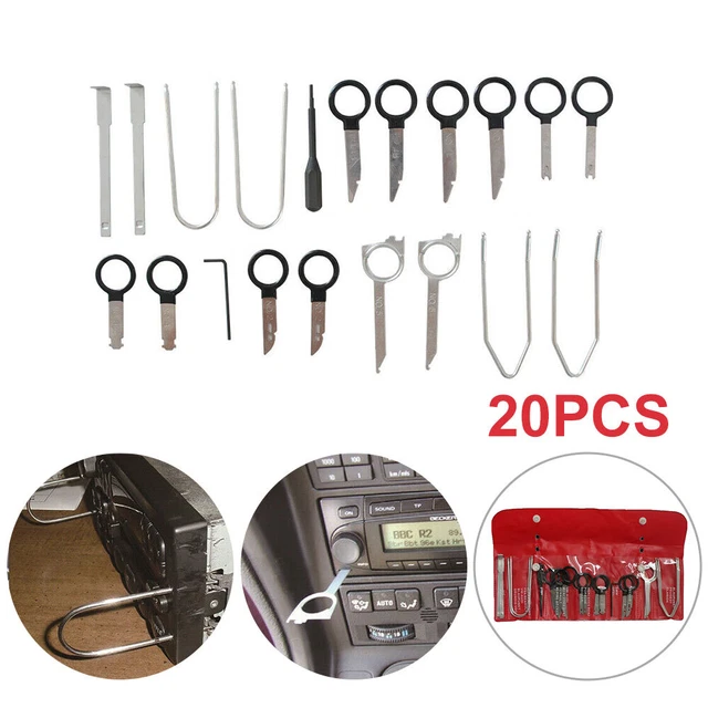 CAR STEREO RADIO CD Head Unit Removal Keys Tool Kit for VW AUDI BMW ...