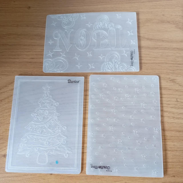 CHRISTMAS EMBOSSING FOLDER Bundle X 3 cardmaking Scrapbooking craft £4. ...