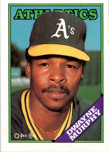 CARTE DE BASEBALL 1988 O-Pee-Chee Dwayne Murphy #334 Oakland Athletics ...