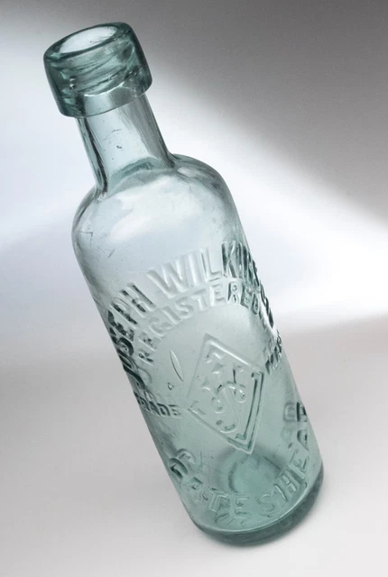 ANTIQUE CLEAR GLASS Bottle, Joseph Wilkinson, Gateshead, Soda Water ...