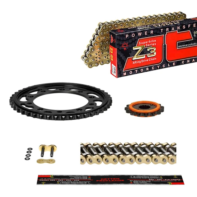 KETTENSATZ YAMAHA MT-07 (RM17) 17-20, SUPER verstärkt GOLD, X-Ring ...