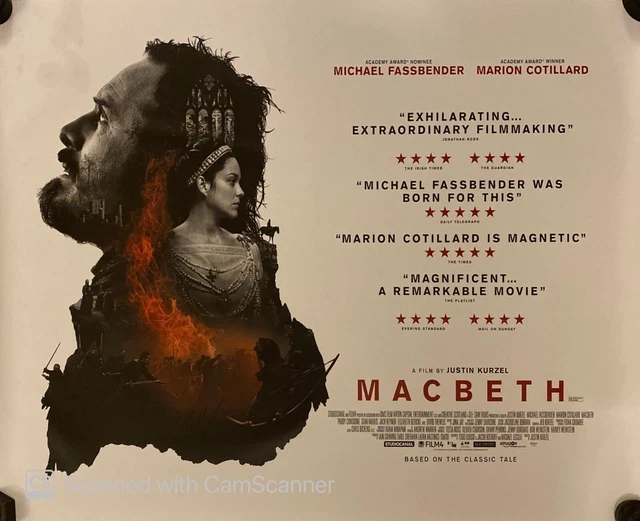 MACBETH QUAD MOVIE Cinema Poster (30x40") Original and Genuine! #1 £10. ...