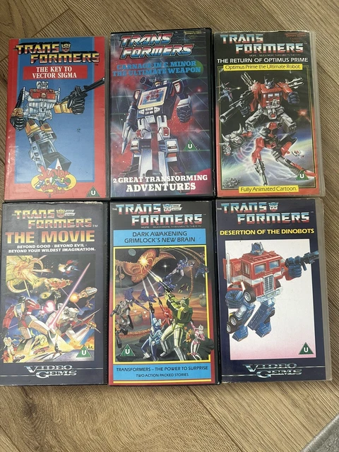 6 X VINTAGE TRANSFORMERS VHS VIDEO TAPES - RARE - CYBERTRON MEGATRON ...
