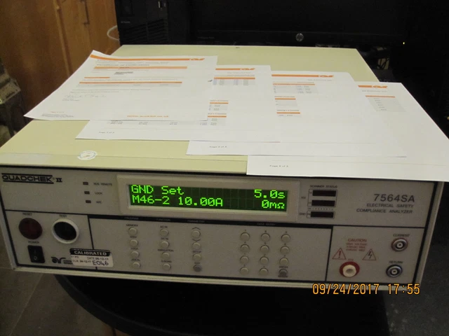 QUADCHEK II 7564SA Hipot Voltage Safety Ground Bond Tester Associated ...