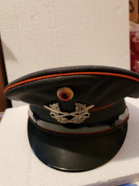 WEST GERMAN ARMY Bundeswehr EM Visor Hat ORIGINL Size 55 Cap Crimson ...