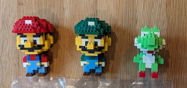 SUPER MARIO BROS - Mario, Luigi and Yoshi - Lego / Mini Blocks - LOZ £ ...