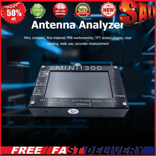 HF/VHF/UHF MINI1300 ANTENNA Analizzatore Display Numerico Guscio Lega ...