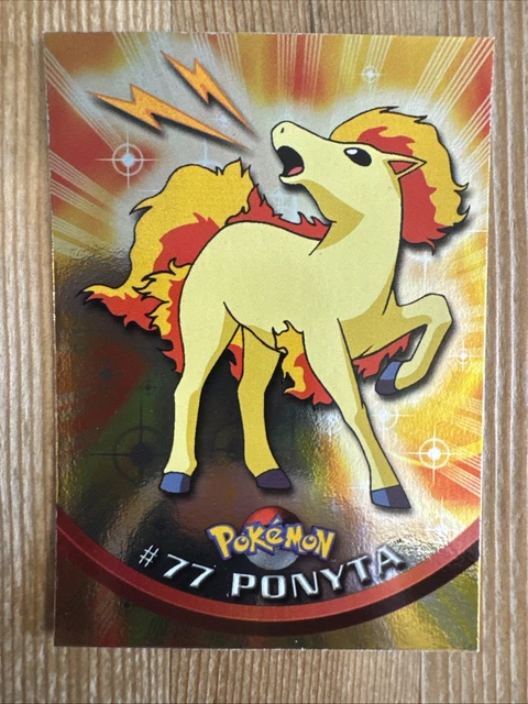2000 TOPPS POKEMON Tv Animation Edition Foil Card #77 Ponyta Blue Label ...