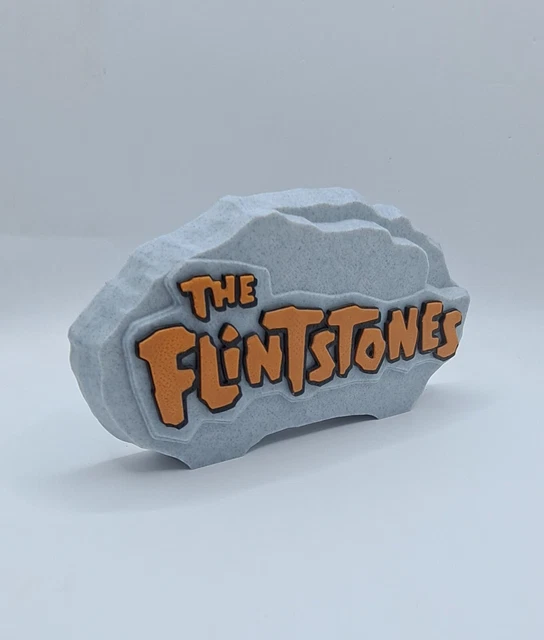 1960S HANNA BARBERA Cartoon The Flintstones Logo Sign Desk Shelf Art ...