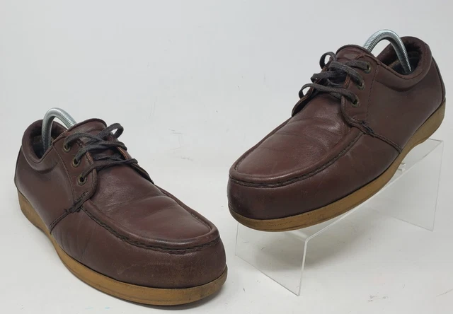 VINTAGE RED WING Dunoon Brown Leather Moc Toe Oxford 6602 Mens Sz 9 M ...