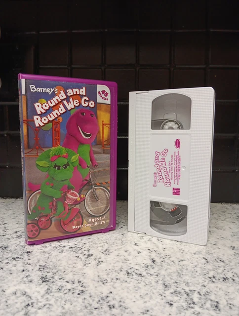 BARNEY - ROUND and Round We Go (VHS, Clamshell, 2002) Lyons HiT ...