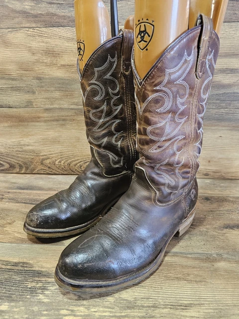 DOUBLE-H HH DH1592 Gel ICE Steel Toe Cowboy Boots Brown Leather Men’s ...