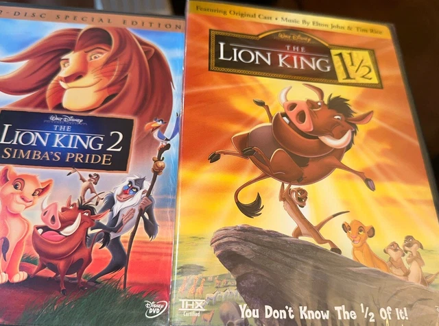 LION KING 1 1/2 & Lion King 2 Simba's Pride - Disney Movie DVD Lot £13.58 - PicClick UK