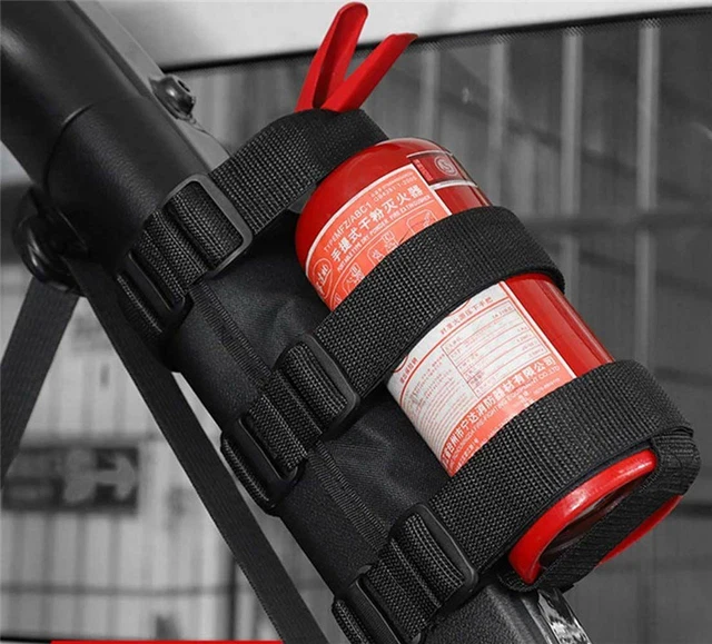 FIRE EXTINGUISHER HOLDER Adjustable Roll Bar Extinguisher Strap Sling ...