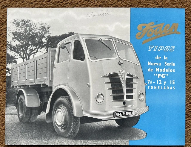 FODEN FG TIPPER TRUCK BROCHURE Handbook Instruction MANUAL SPARE PARTS ...