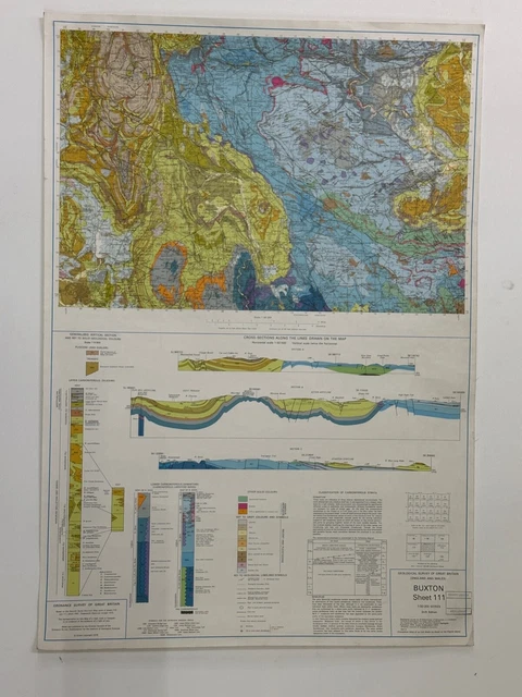 ORDNANCE SURVEY GEOLOGICAL, Drift Sheet Map, of Buxton, 1978 £15.85 ...