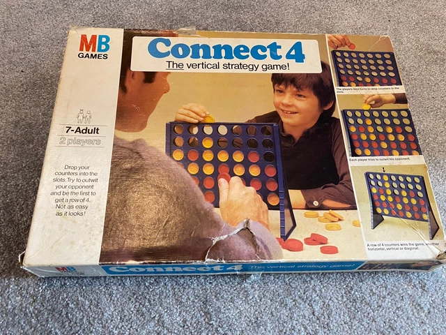 CONNECT 4 ORIGINAL 1976 Edition MB Games - Complete Vintage Retro Board ...