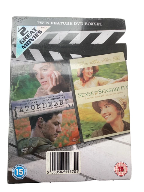 ATONEMENT SENSE AND Sensibility Double Film Box Set DVD Brand New ...