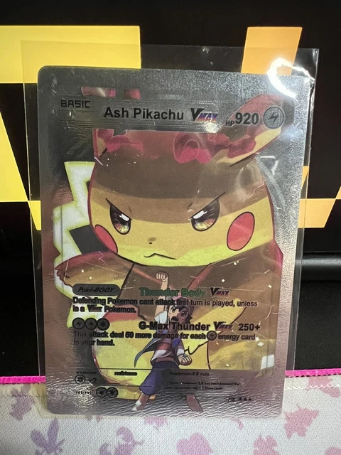 CARTA POKÈMON FAN-ART: Ash Pikachu VMAX [Basic] - SILVER CARD EUR 6,00 ...