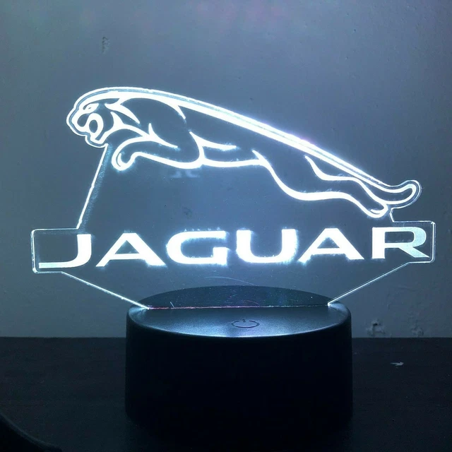JAGUAR JAG LUXURY Car Prestige 3D Acrylic LED 7 Colour Night Light Desk ...