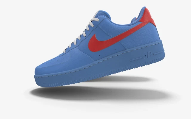 AFD NIKE AIR Force 1 Low Schuhe Sneaker blaue Sohle Logo Grösse 45 ...