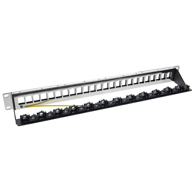 INLINE PATCHFELD 24-FACH, Keystone Leerblech Patchpanel, 19", 1HE ...