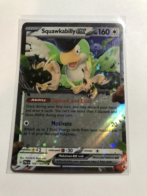 POKEMON SQUAWKABILLY EX Scarlet And Violet Paldea Evolved Ultra Rare ...