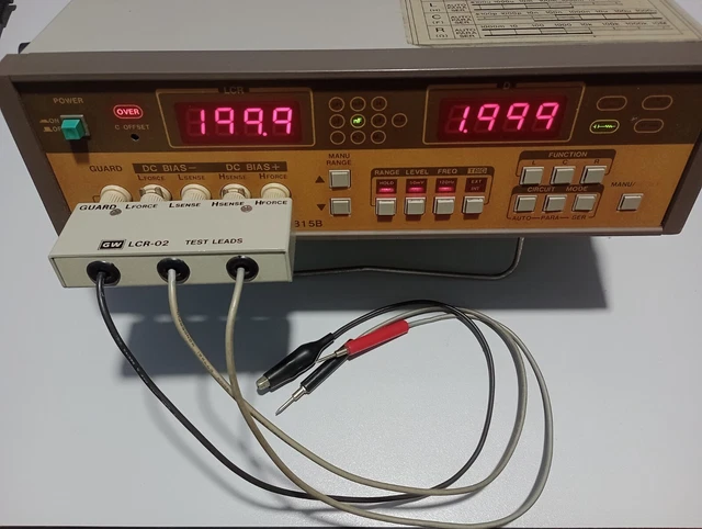 MULTIMETRO LCR DIGITALE da banco GW Instruments LCR-815B EUR 325,00 ...