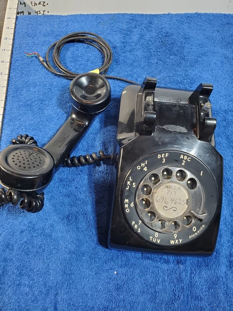 VINTAGE ROTARY PHONE 1971 Bell System Western Electric 500 Black ...