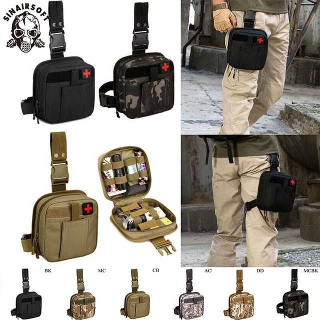 TACTICAL DROP LEG First Aid Kit Thigh Hip Belt Emergency First Aid ...
