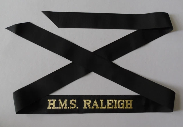 ROYAL NAVY CAP Tally - HMS RALEIGH - New £8.99 - PicClick UK