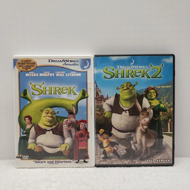 SHREK (DVD, 2003) and Shrek 2 (DVD, 2004) full screen, children's ...