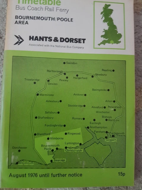 TIMETABLE BUS COACH Rail Ferry Bournemouth/Poole Area - Hants & Dorset ...