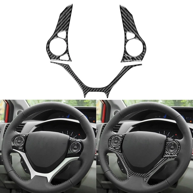 GARNITURE DE VOLANT en fibre de carbone haute qualité pour Honda Civic 9 coupé EUR 29,75 ...