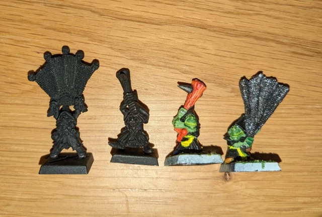 VINTAGE WARHAMMER FANTASY Battles Night Goblin Netter and Clubber 4 ...