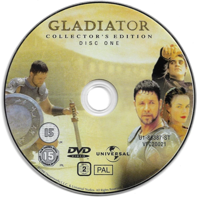 GLADIATOR DVD 2000 Russell Crowe, Joaquin Phoenix, Connie Nielsen, Derek Jacobi £0.99 - PicClick UK