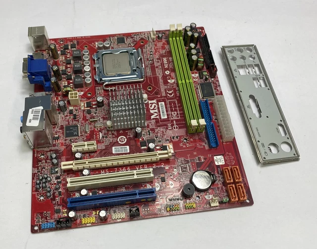 MSI MS-7366 VER: 2.2 Socket 775 (LGA775) Motherboard complete with Back ...
