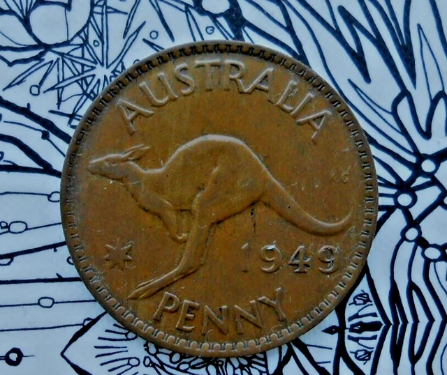 1949 AUSTRALIAN George V1 PENNY. OLD TIMER, 75 YEAR OLD . EUR 59,08 ...